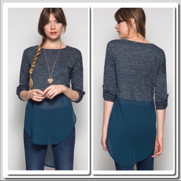 She + Sky | Tops | She Sky She And Sky She Plus Sky Roll Up Sleeve ...